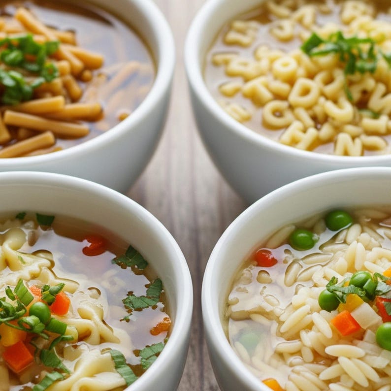 Easy Pasta Soup Mix - 8 Single Serving Healthy Quick Meals for Kids ...