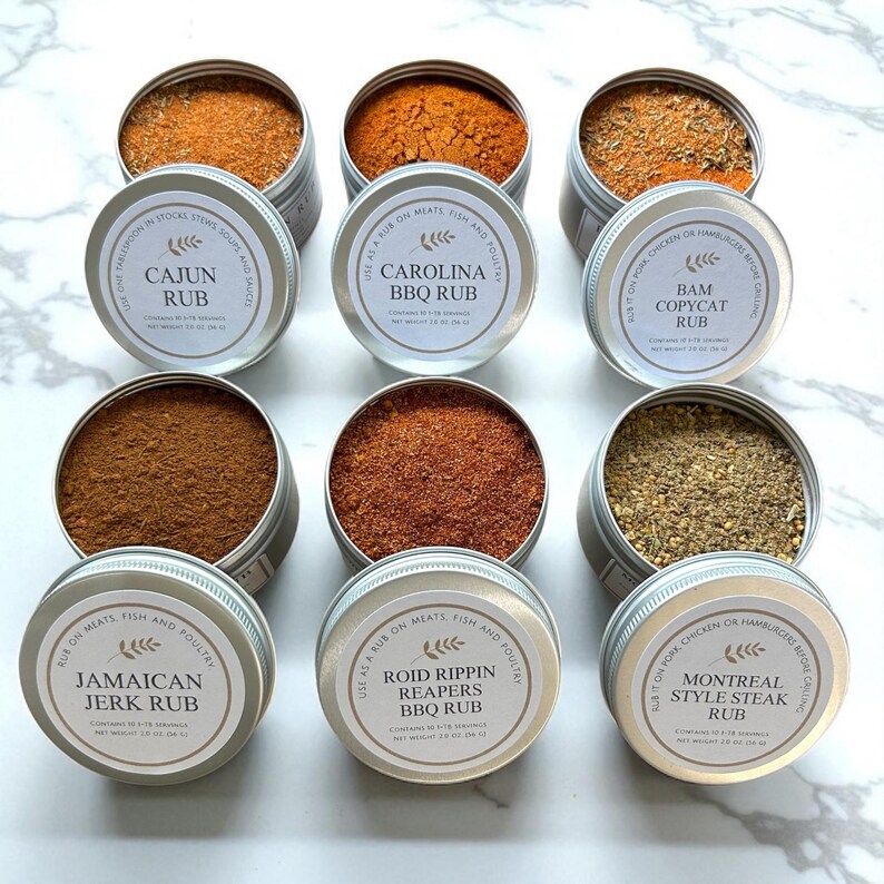 Grill Master Dry Rub Gift Set | 6 Extremely Spicy BBQ Seasonings ...
