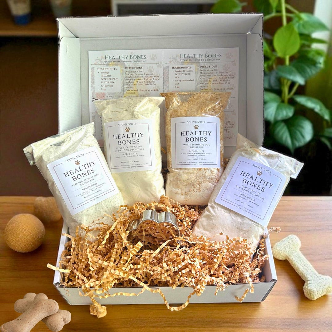 Healthy Homemade Dog Treats Mix, DIY Dog Biscuit Baking Kit, Natural ...