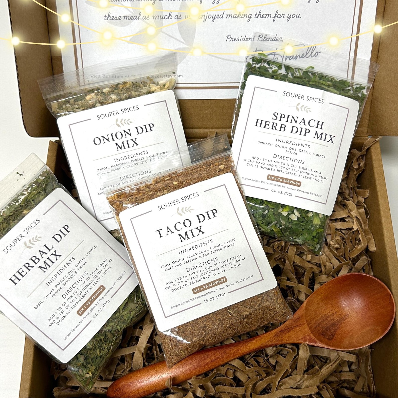 Healthy All-natural Dip Mixes Gift Box, Dips for Familes, College ...