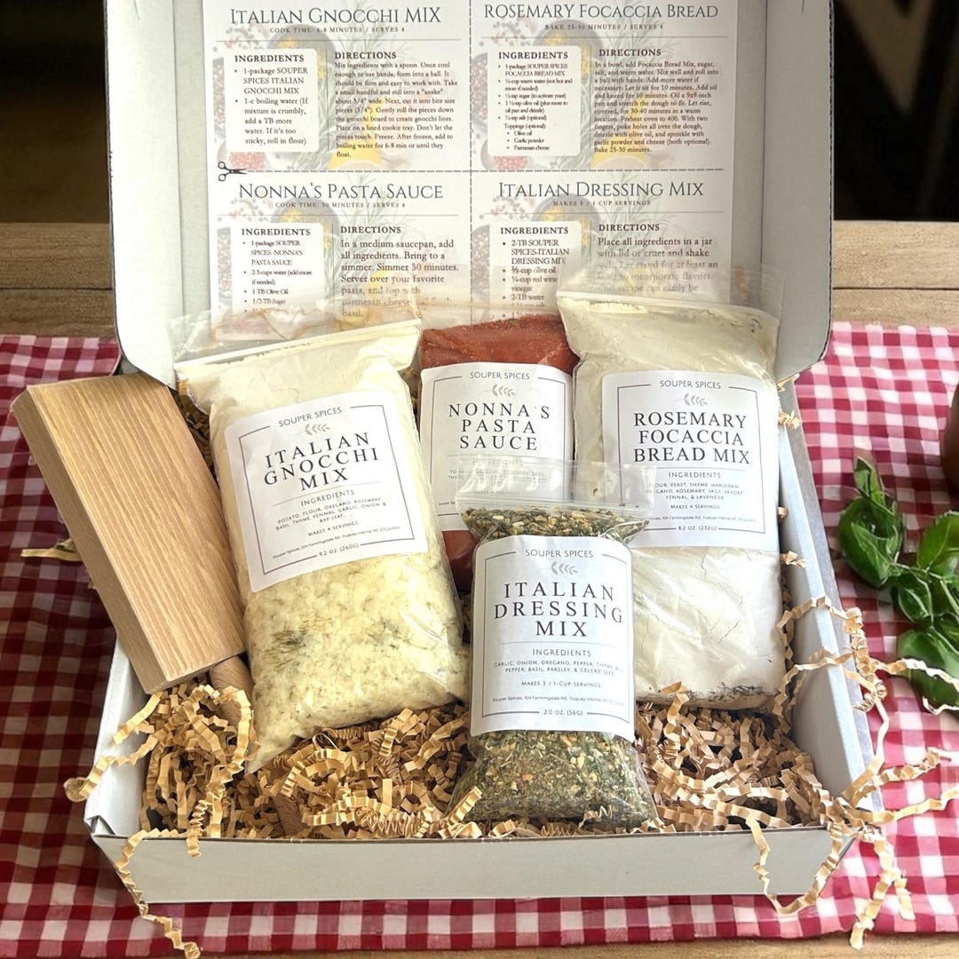 Homemade Italian Dinner Kit Gift Set, Easy Gourmet Gnocchi Pasta Sauce ...
