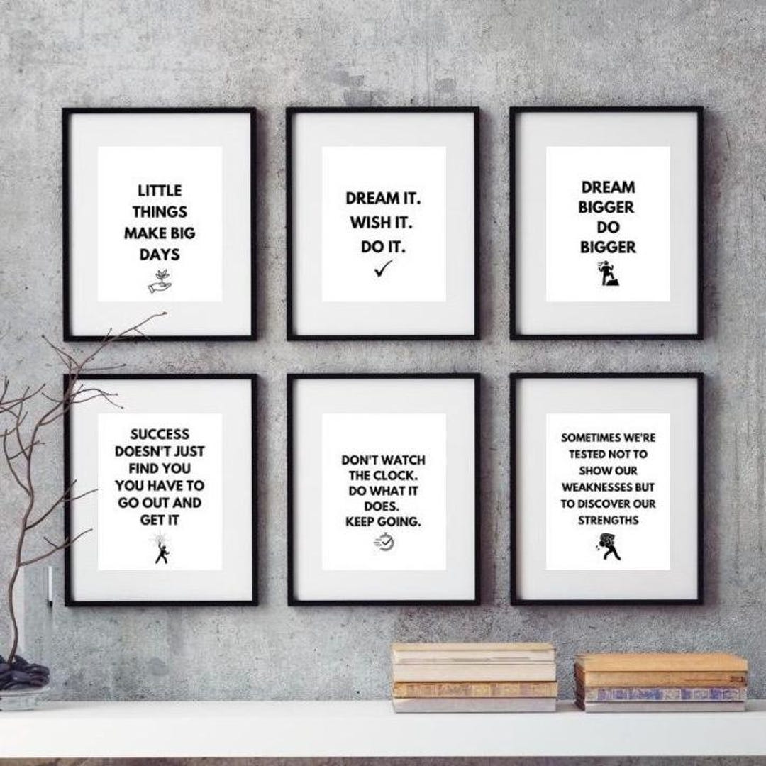 10 Pack Inspirational Posters, Motivational Wall Art, Inspirational ...