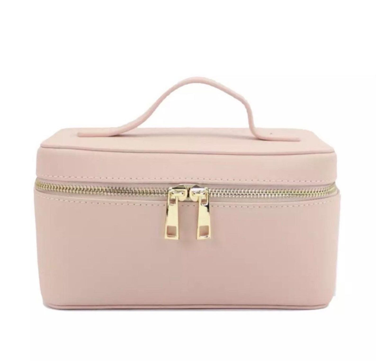 Leather Hot Stamp Monogram Personalised Cosmetic Pouch | Vanity Box ...