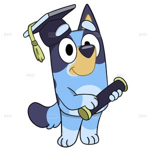 Bluey Graduation PNG PDF SVG Eps Dxf for Your Custom Designs - Etsy Canada