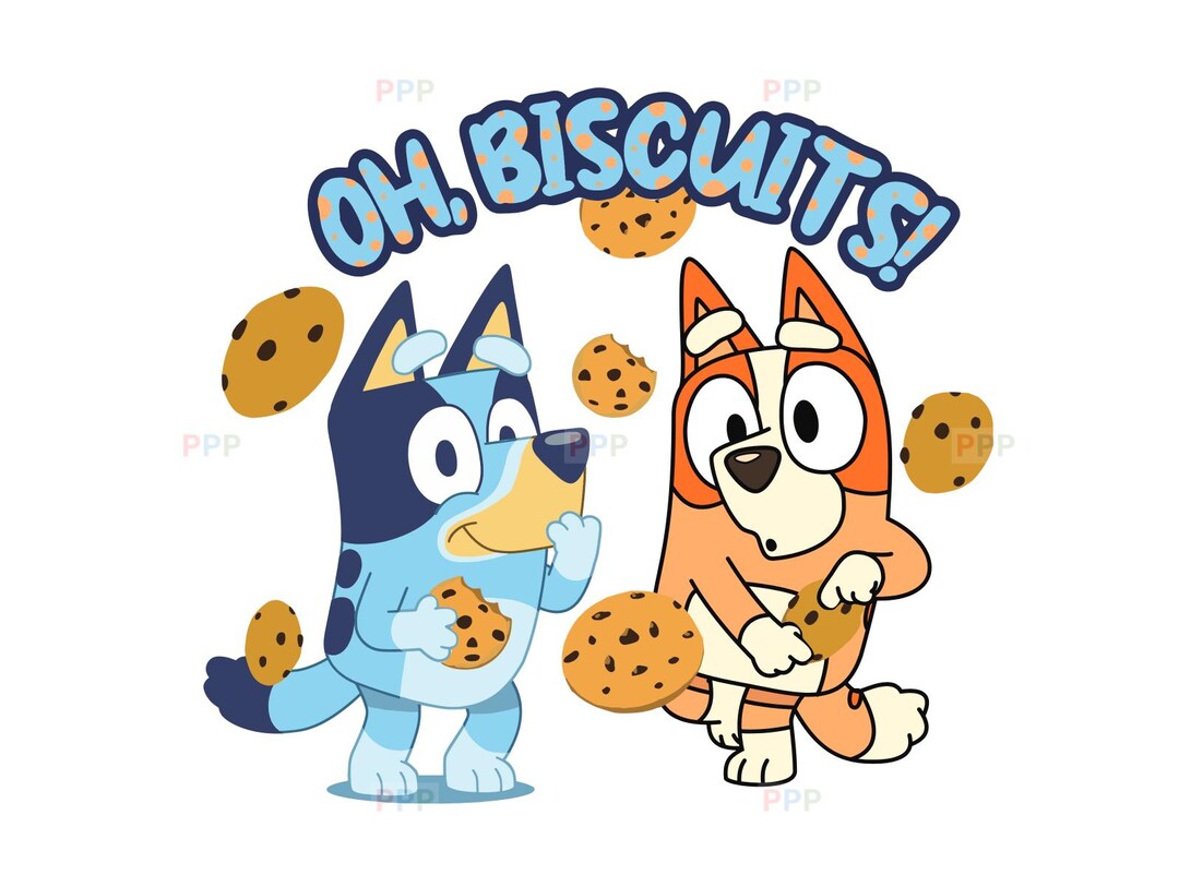 Bluey Oh Biscuits PNG PDF SVG Eps Dxf for Your Custom Designs - Etsy UK