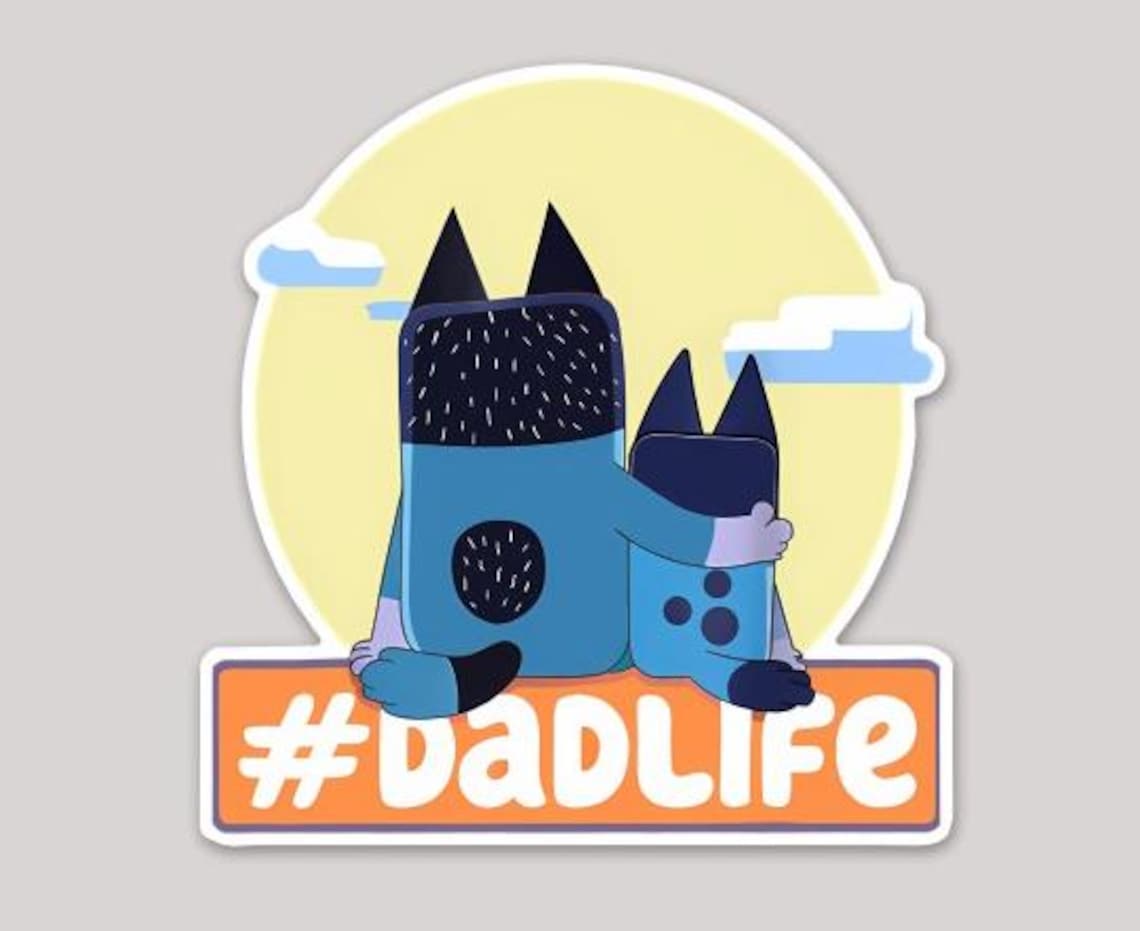 Bluey Dad Sunset PNG PDF SVG Eps Dxf for Your Custom Designs - Etsy