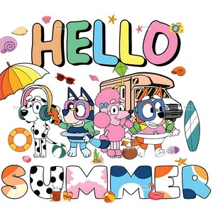 Bluey Summer PNG for Your Custom Designs - Etsy