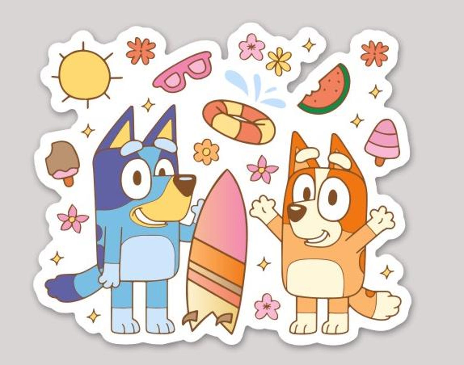 Bluey Summer PNG PDF SVG Eps Dxf for Your Custom Designs - Etsy