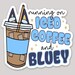 Bluey Ice Coffee PNG PDF SVG Eps Dxf for Your Custom Designs - Etsy
