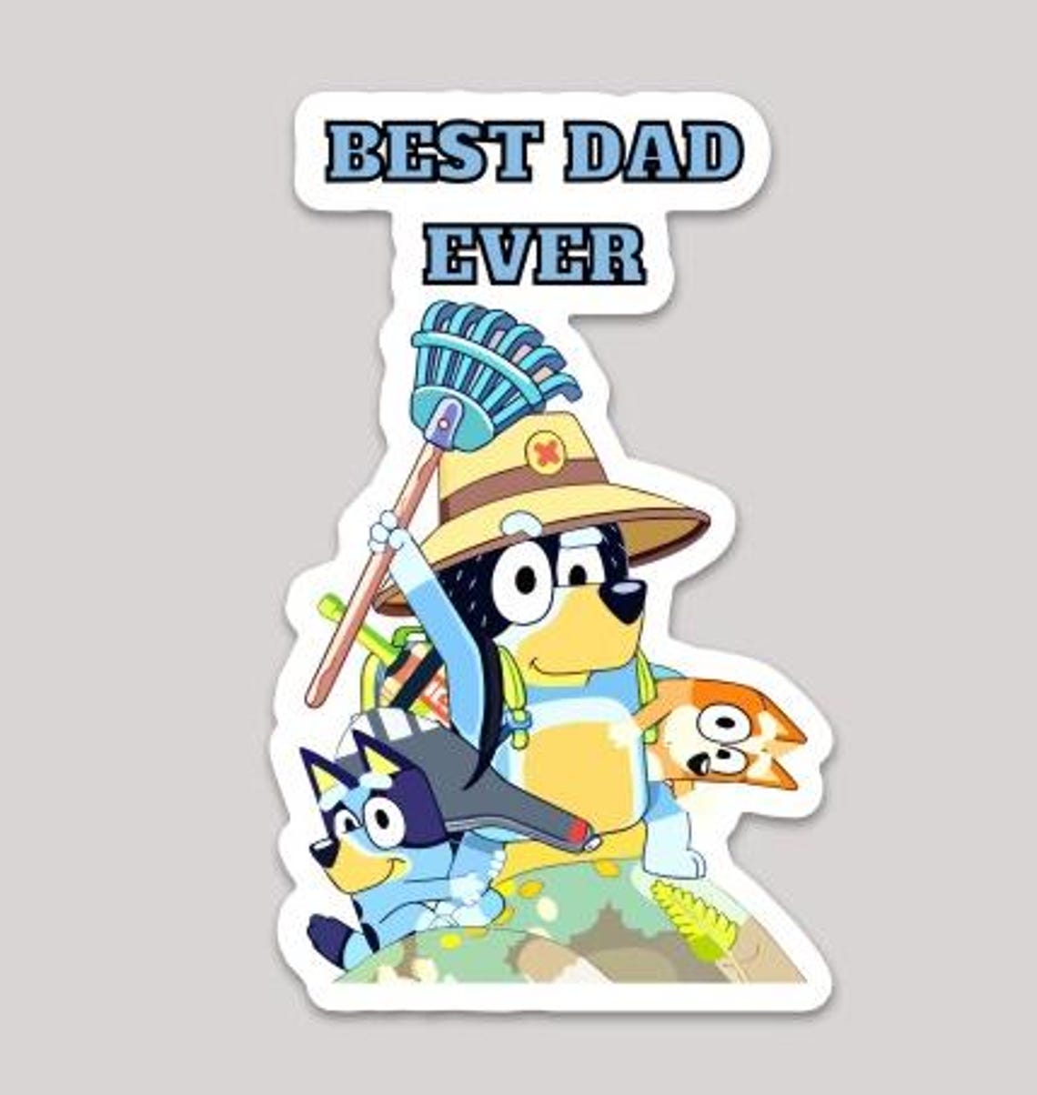 Bluey Best Dad Ever PNG PDF SVG Eps Dxf for Your Custom Designs - Etsy