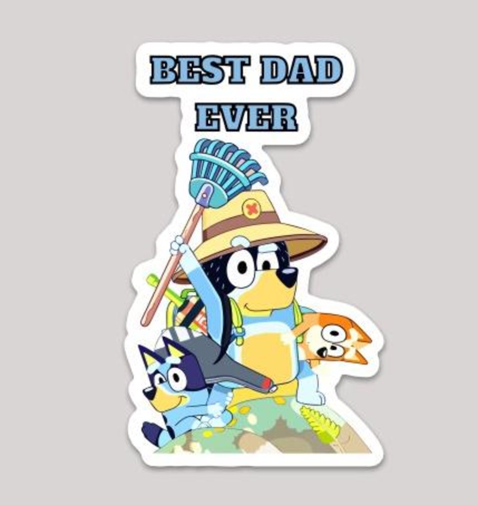 Bluey Best Dad Ever PNG PDF SVG Eps Dxf for Your Custom Designs - Etsy