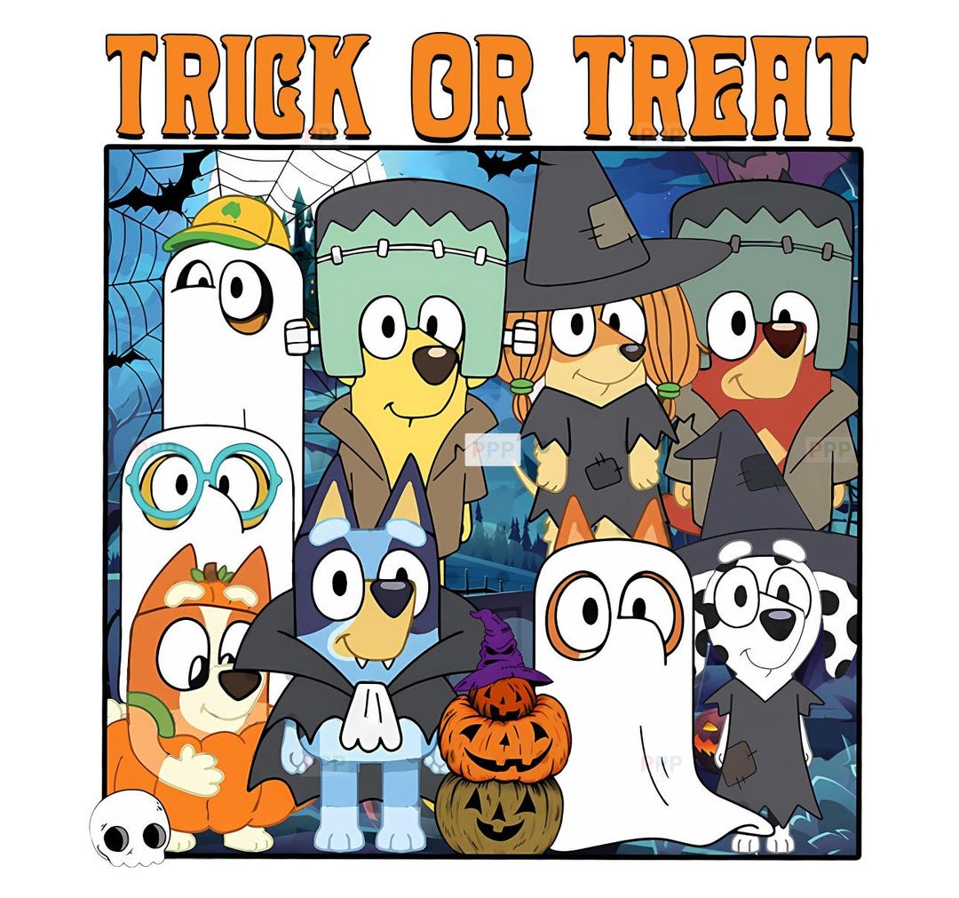 Bluey Halloween Picture PNG for Your Custom Designs - Etsy UK