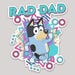 Bluey Rad Dad PNG PDF SVG Eps Dxf for Your Custom Designs - Etsy