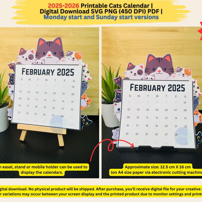 2026 Cat Calendar - Etsy