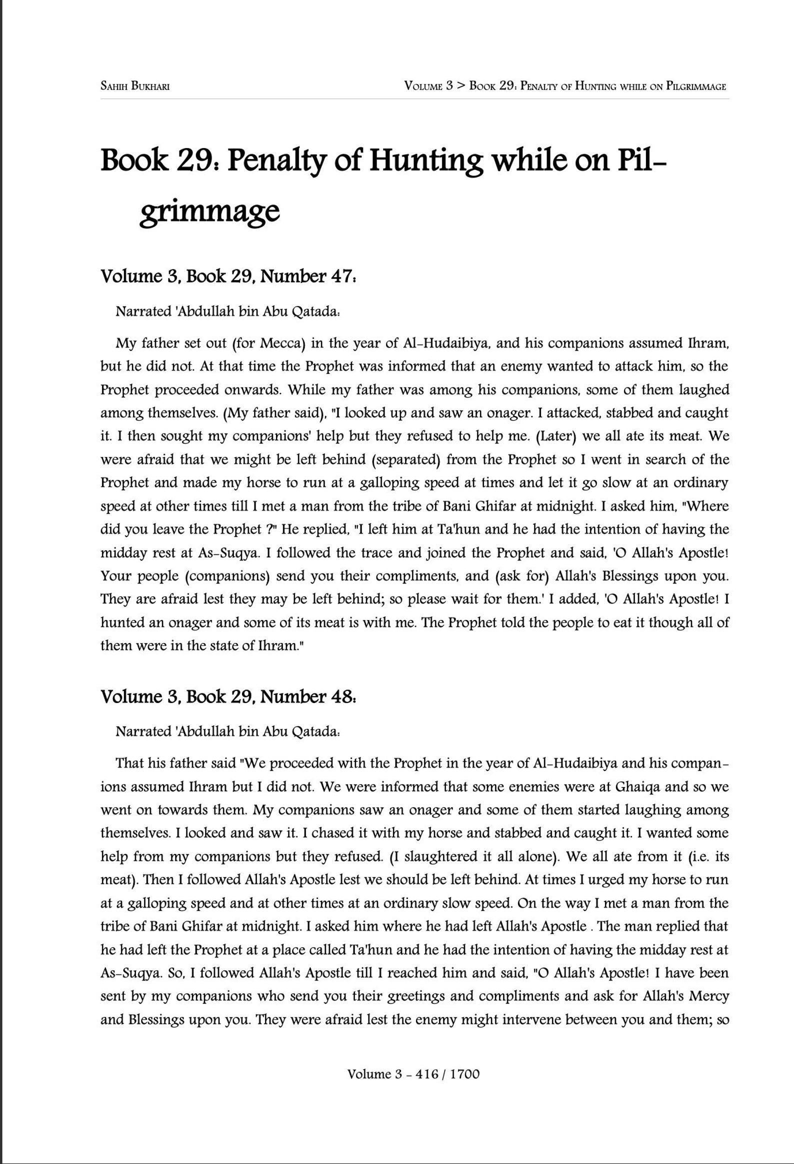 Sahih Al-bukhari (complete Collection - All Volumes in One Book ...