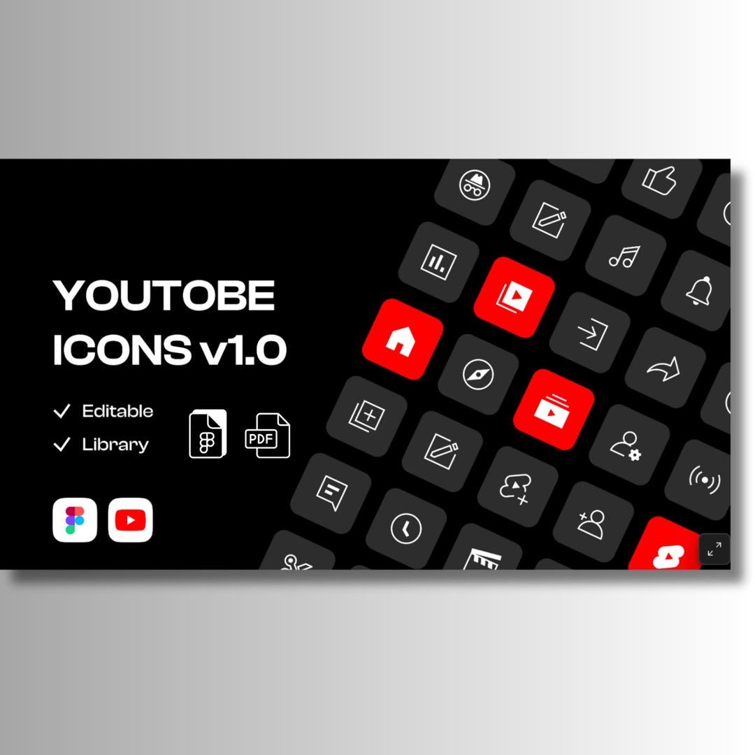150+ Premium Youtube Icon Pack, Editable in Figma, PDF and Figma Files ...