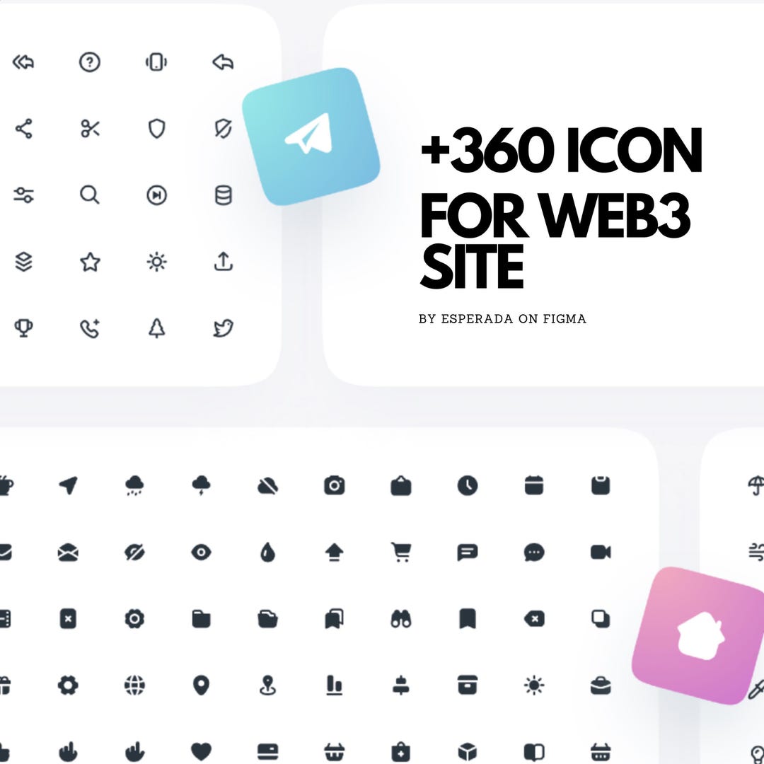 Icon Pack, Fully Customizable, Editable in Figma, 24x24px Icons, Colors ...