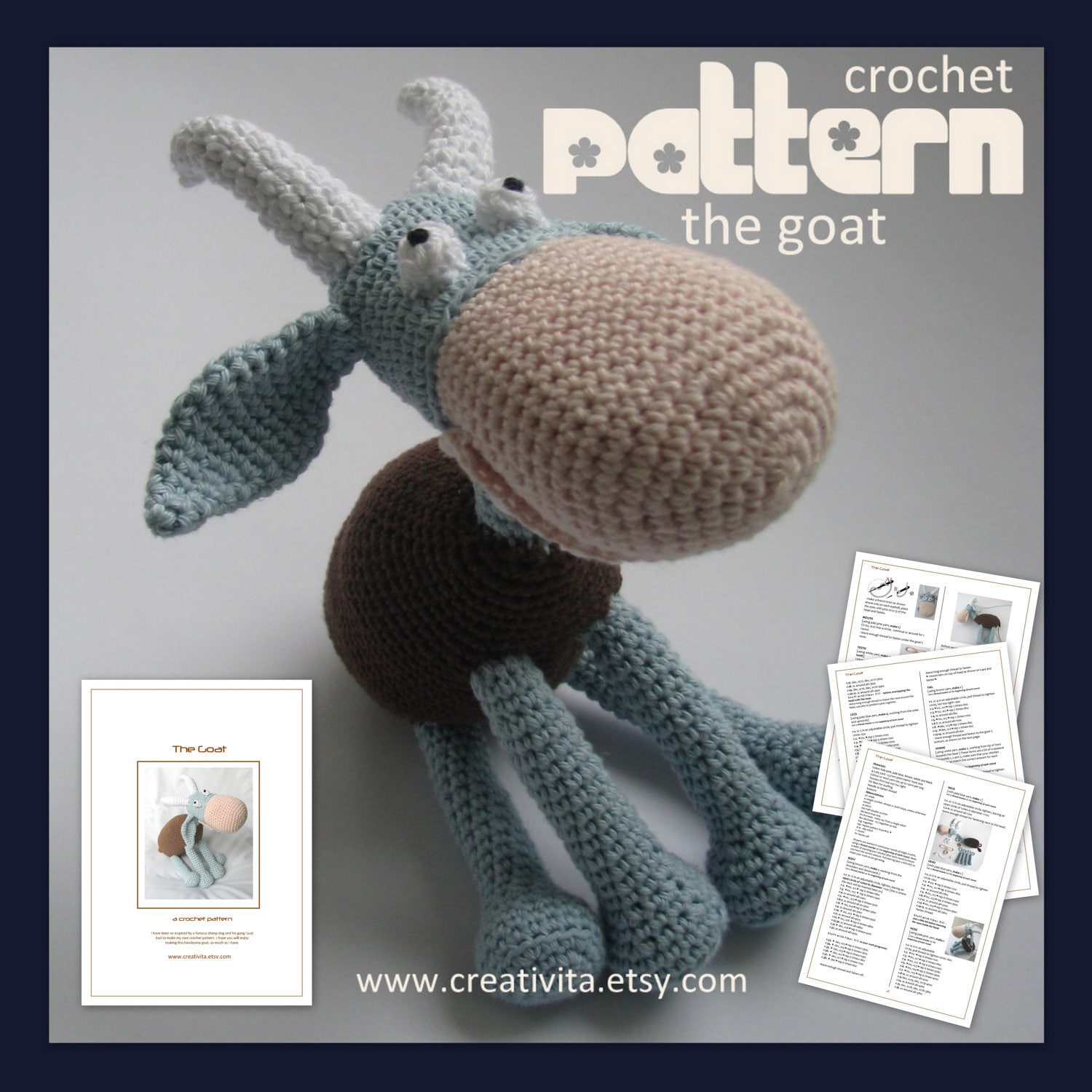 The Goat - a Crochet Pattern - Etsy