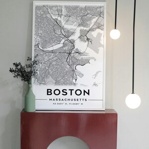 Boston MA Map Print, City Map Print, City Map Art, Boston Map Print ...