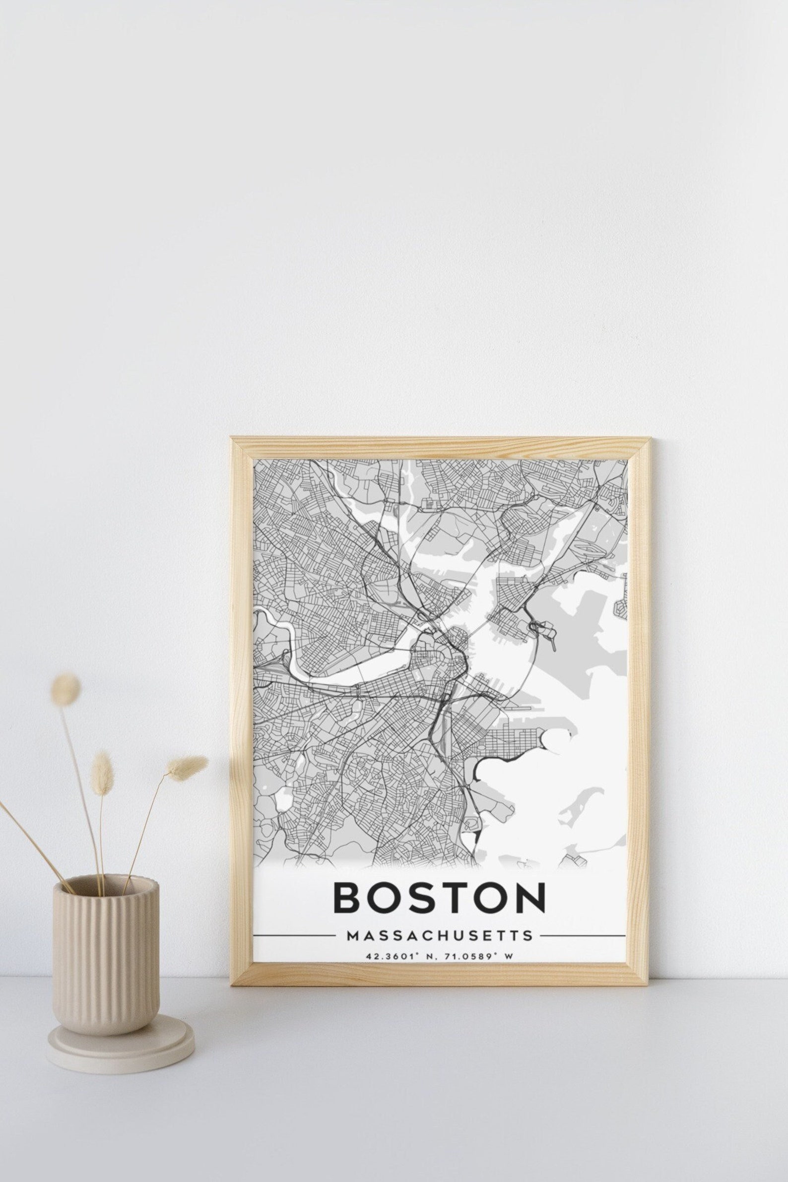 Boston MA Map Print, City Map Print, City Map Art, Boston Map Print ...