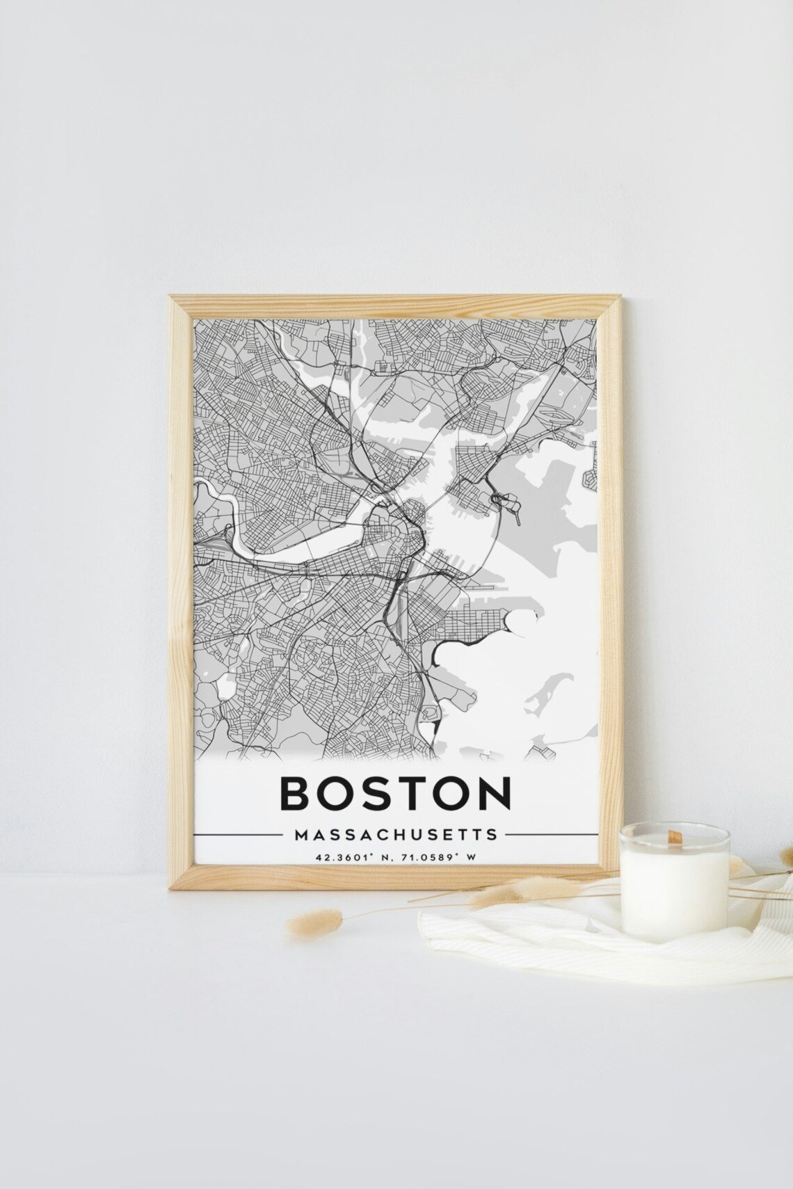 Boston MA Map Print, City Map Print, City Map Art, Boston Map Print ...
