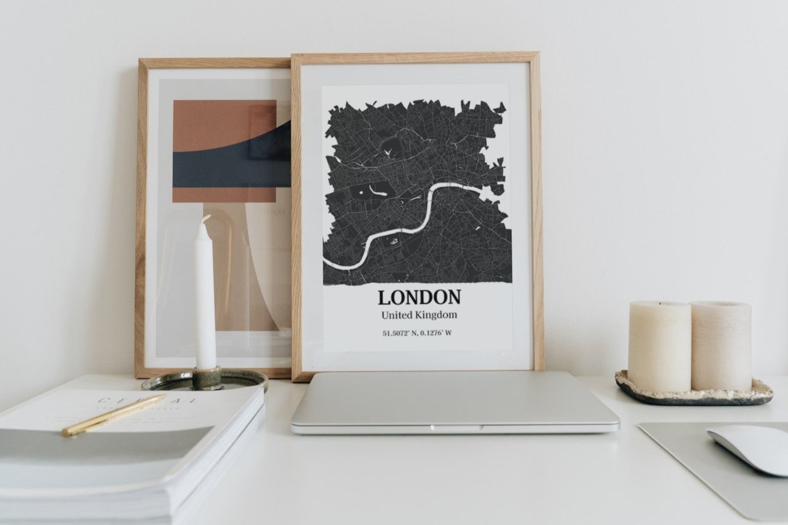 London Minimalist Map Print - Digital Print, Wall Decor - Etsy