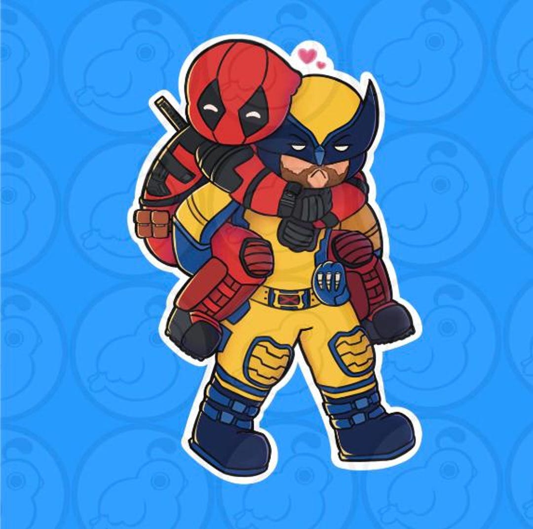 Piggyback Ride - Superhero Best Friends, Deadpool and Wolverine, Marvel ...