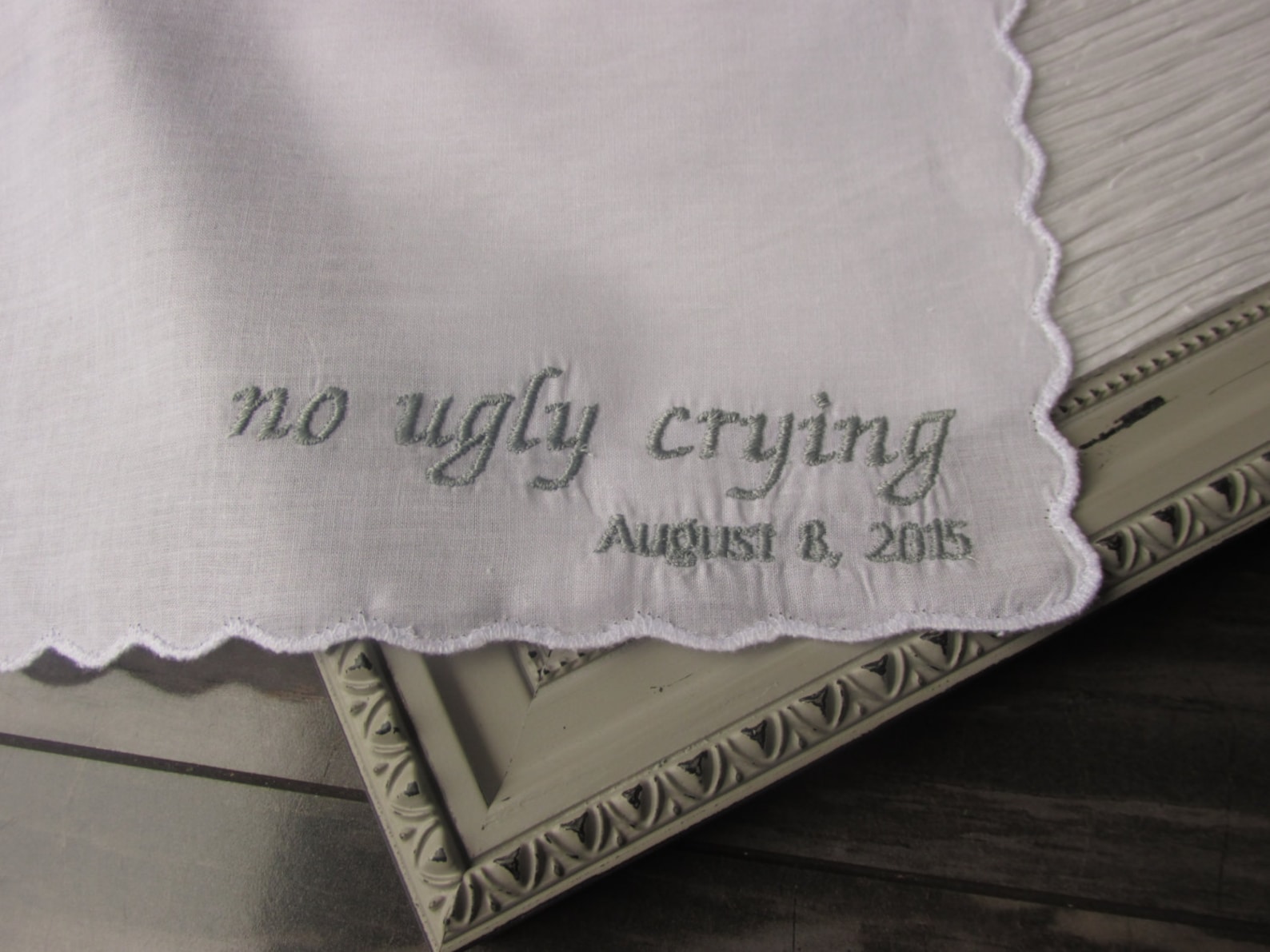 One-no Ugly Crying Bridesmaid Handkerchief With - Etsy