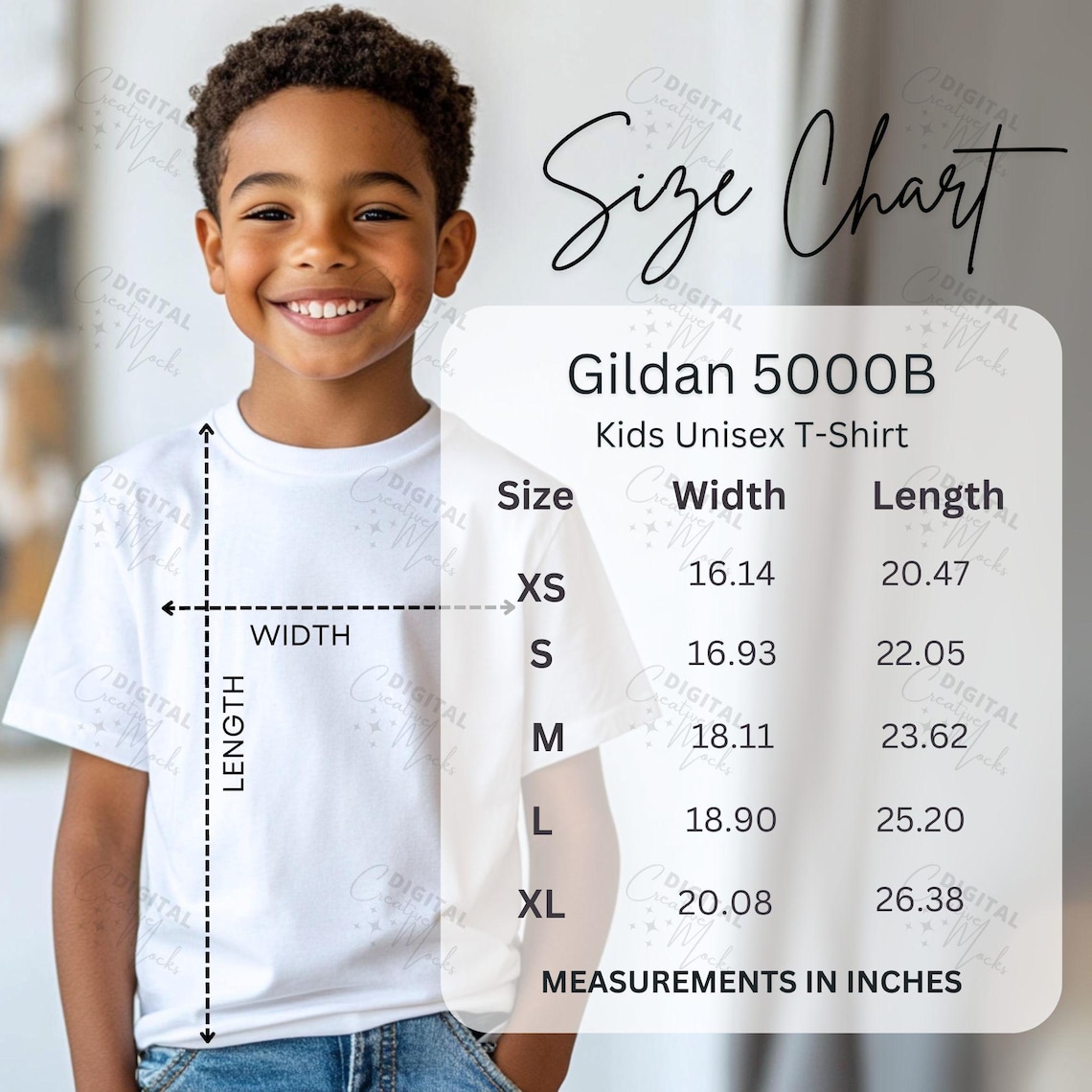 Gildan 5000B Kids Size Chart Kids T-shirt Size Chart Kid Gildan Size ...