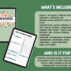 2024 2025 Homeschool Planner 53-page Printable Planner Goals, Lesson ...
