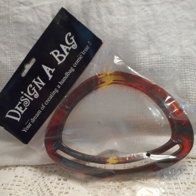 2 Prs Faux TORTOISE SHELL PURSE Handles Curved Flat Shape - Etsy