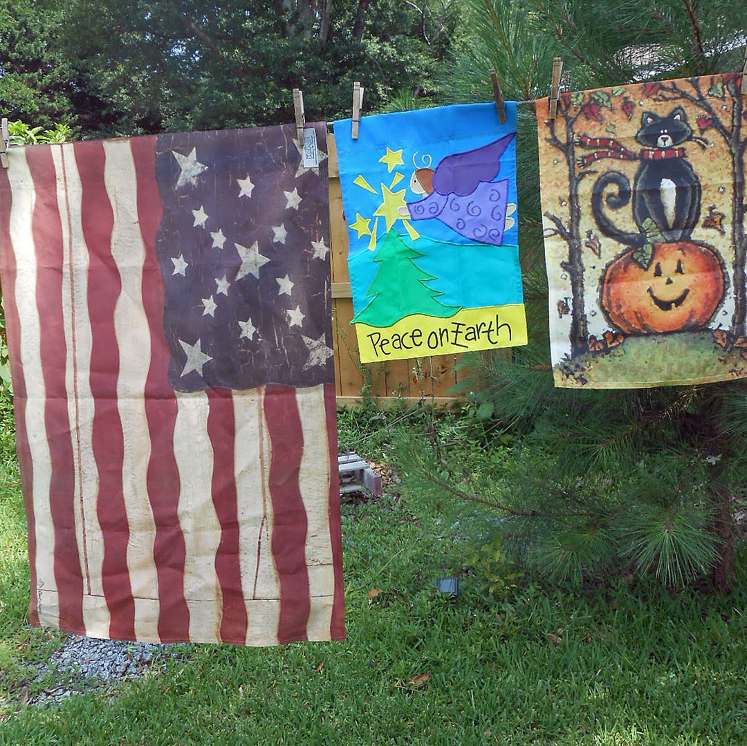 4 FLAG PANELS Nylon Porch in Outdoor Decor Buy 1 or All 4 Designs ...