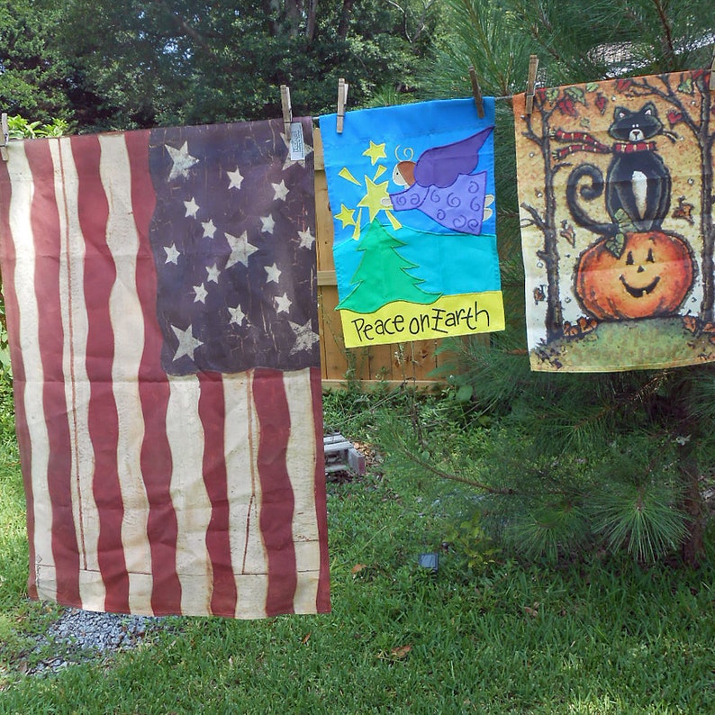 4 FLAG PANELS Nylon Porch in Outdoor Decor Buy 1 or All 4 Designs ...