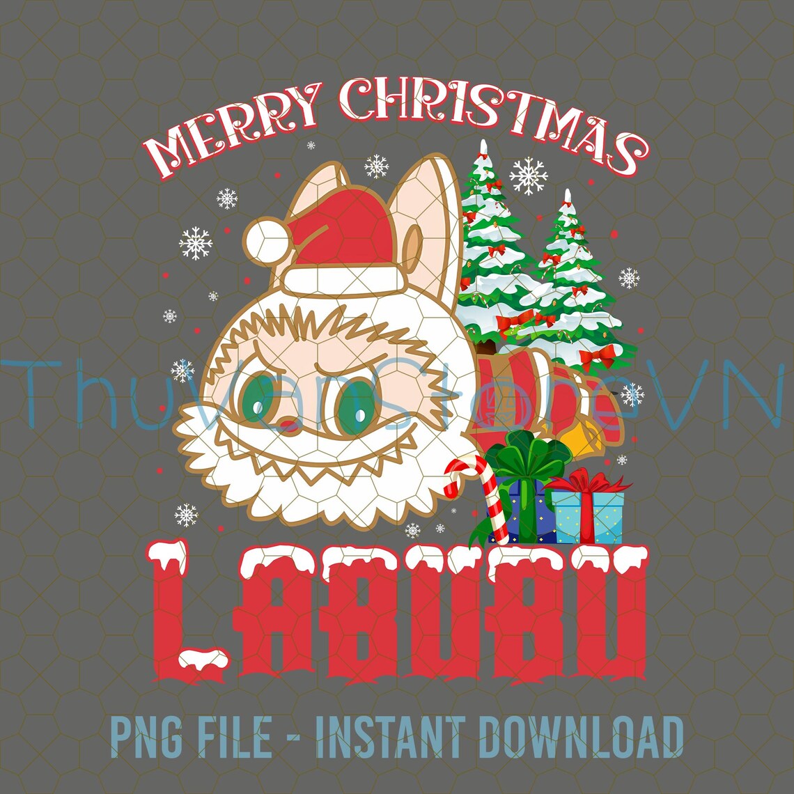 Labubu Merry Christmas Png, Labubu Monster Png, Labubu Christmas Png ...
