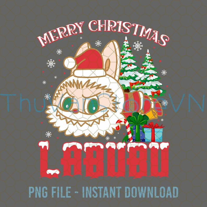 Labubu Merry Christmas Png, Labubu Monster Png, Labubu Christmas Png ...
