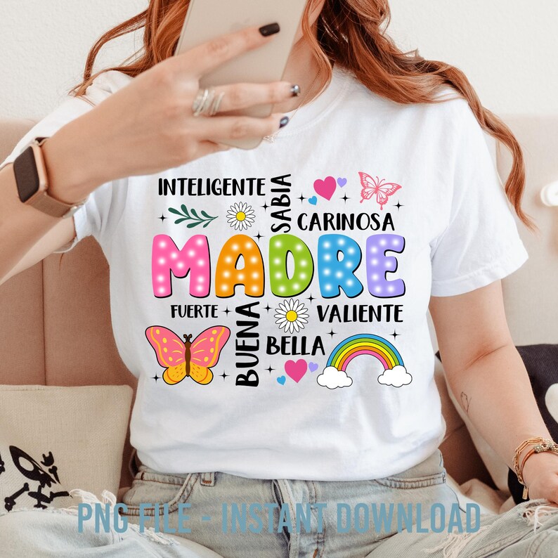 Spanish Madre Png, Spanish Mother's Day, La Mama Mas Bonita Png, La ...