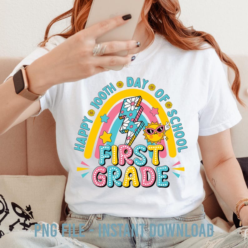 Happy 100th Days of School Full Grade Bundle Png, Bundle 100 Days of ...