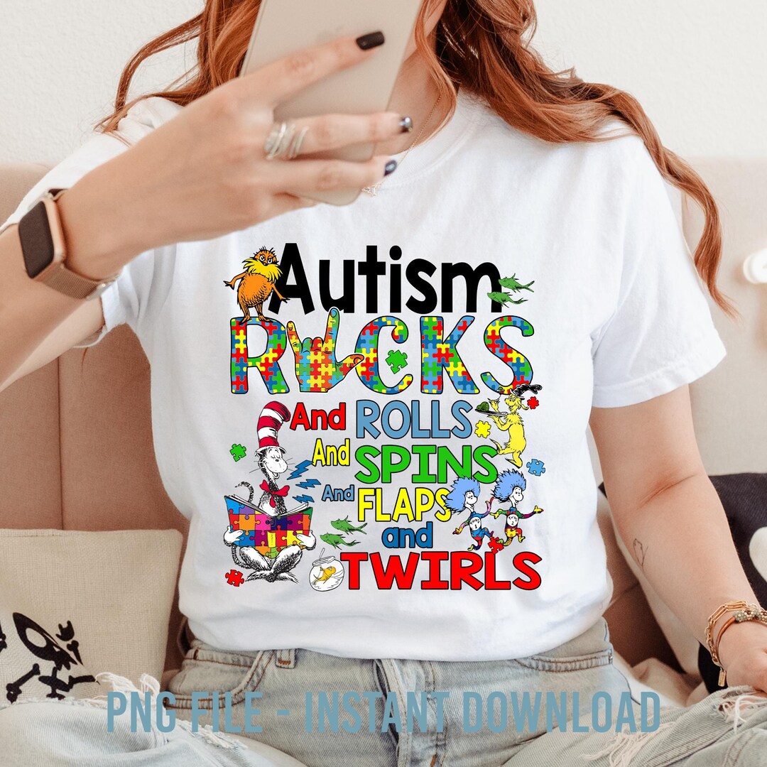 Autism Rocks and Rolls Png, Dr Seuss Autism Awareness, Autism Dr Seuss ...