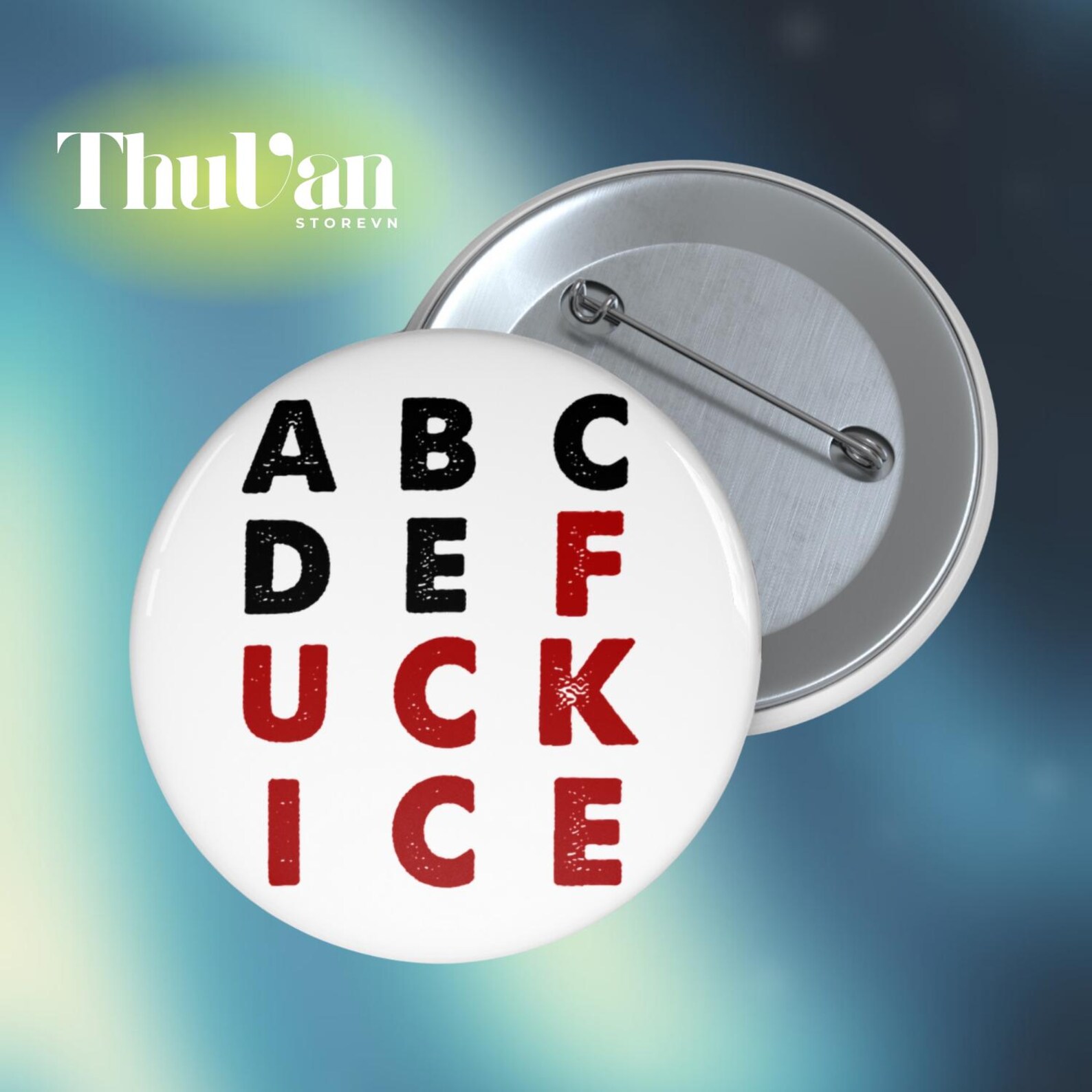 ABCD F*ck ICE Pin Button, Anti Ice, Abolish Ice, Political Activist ...