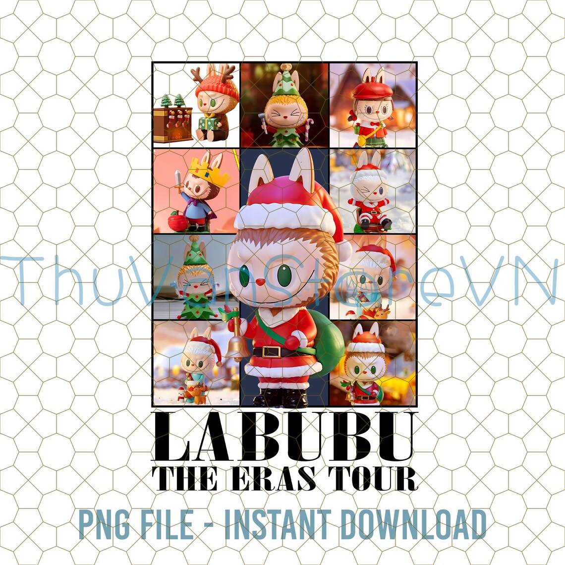 Labubu the Eras Tour Png, Cutie Labubu Monster Png, Labubu Christmas ...