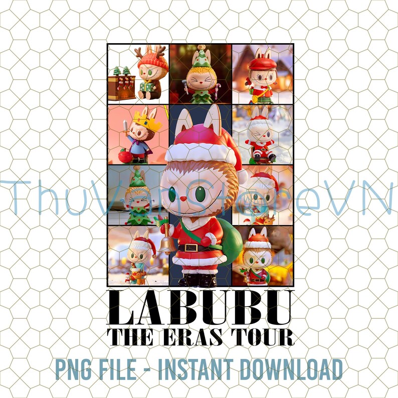 Labubu the Eras Tour Png, Cutie Labubu Monster Png, Labubu Christmas ...
