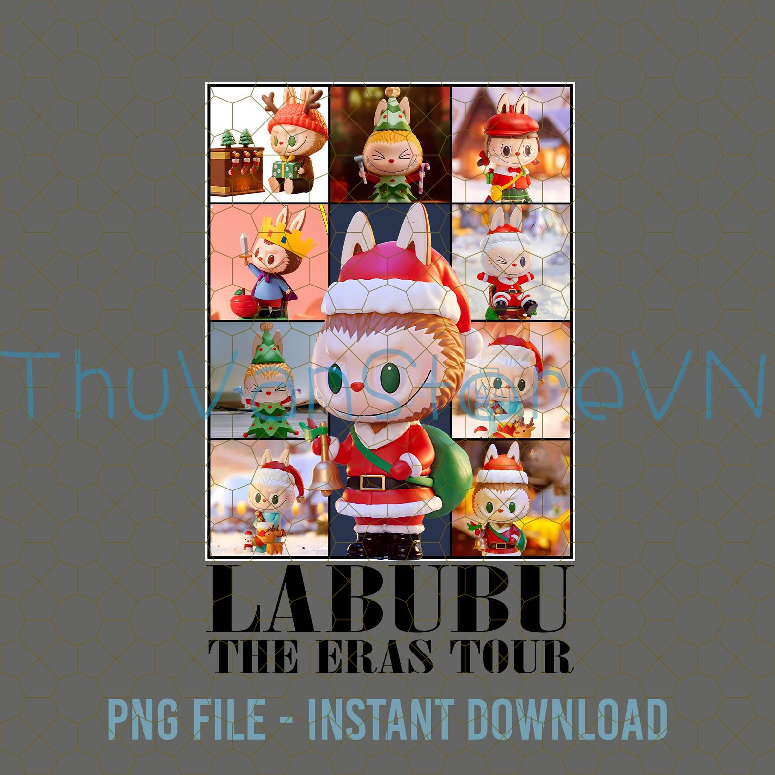 Labubu the Eras Tour Png, Cutie Labubu Monster Png, Labubu Christmas ...