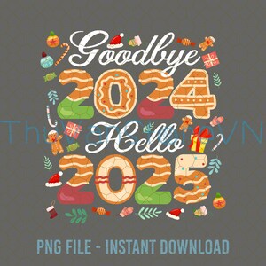 Goodbye 2024 Hello 2025 Png, Merry Christmas 2024, Happy New Year 2025 ...