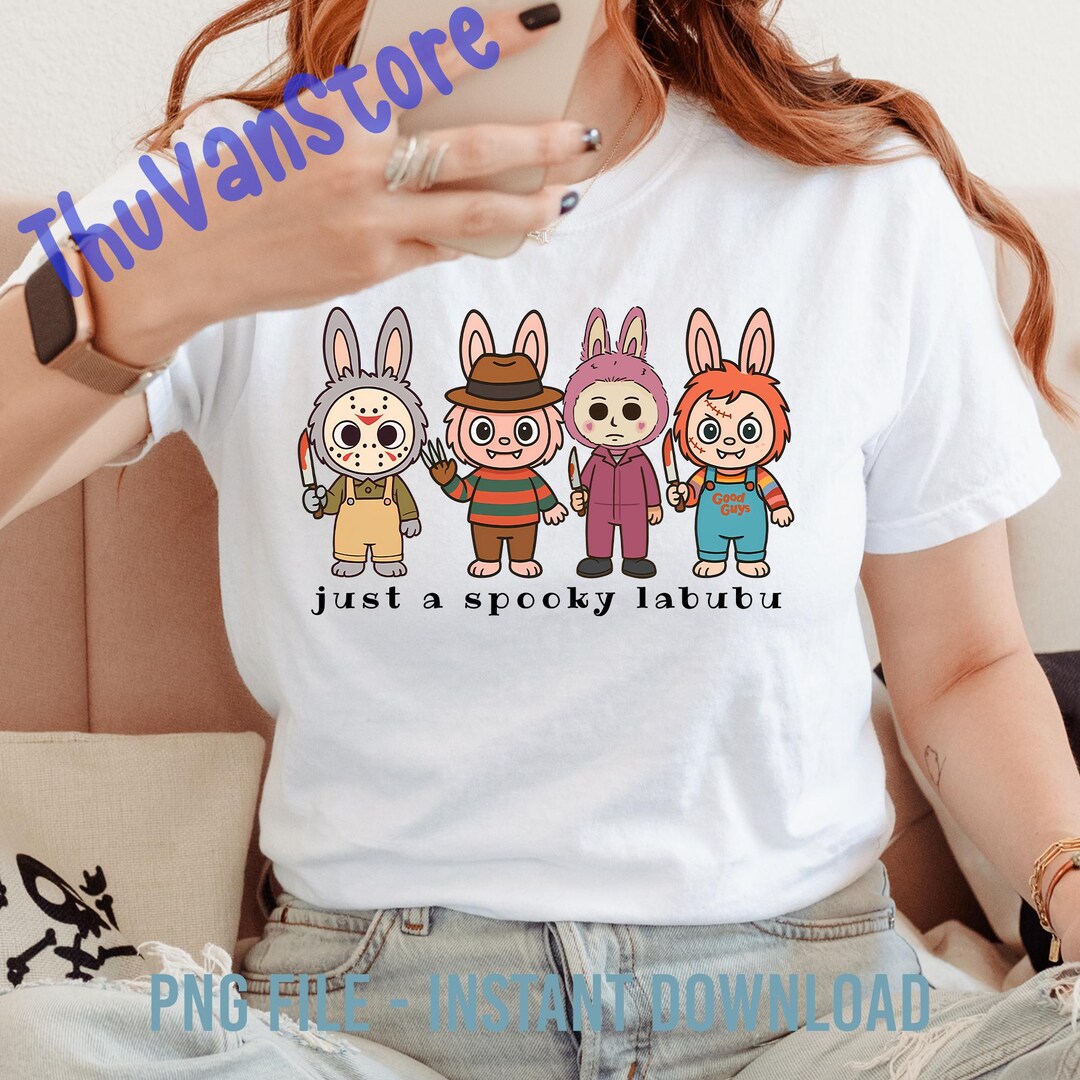 Just A Spooky Labubu Png, Funny Horror Labubu Halloween Png, Halloween ...