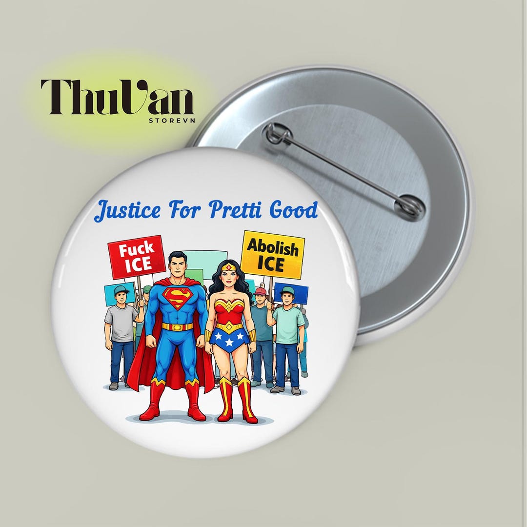 Justice for Pretti Good Hero Pin Button, Alex Pretti Renee Good ...