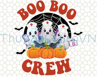 Boo Boo Crew Spooky Nurse Halloween Png, Nurse Crew Png, Ghost Nurse ...