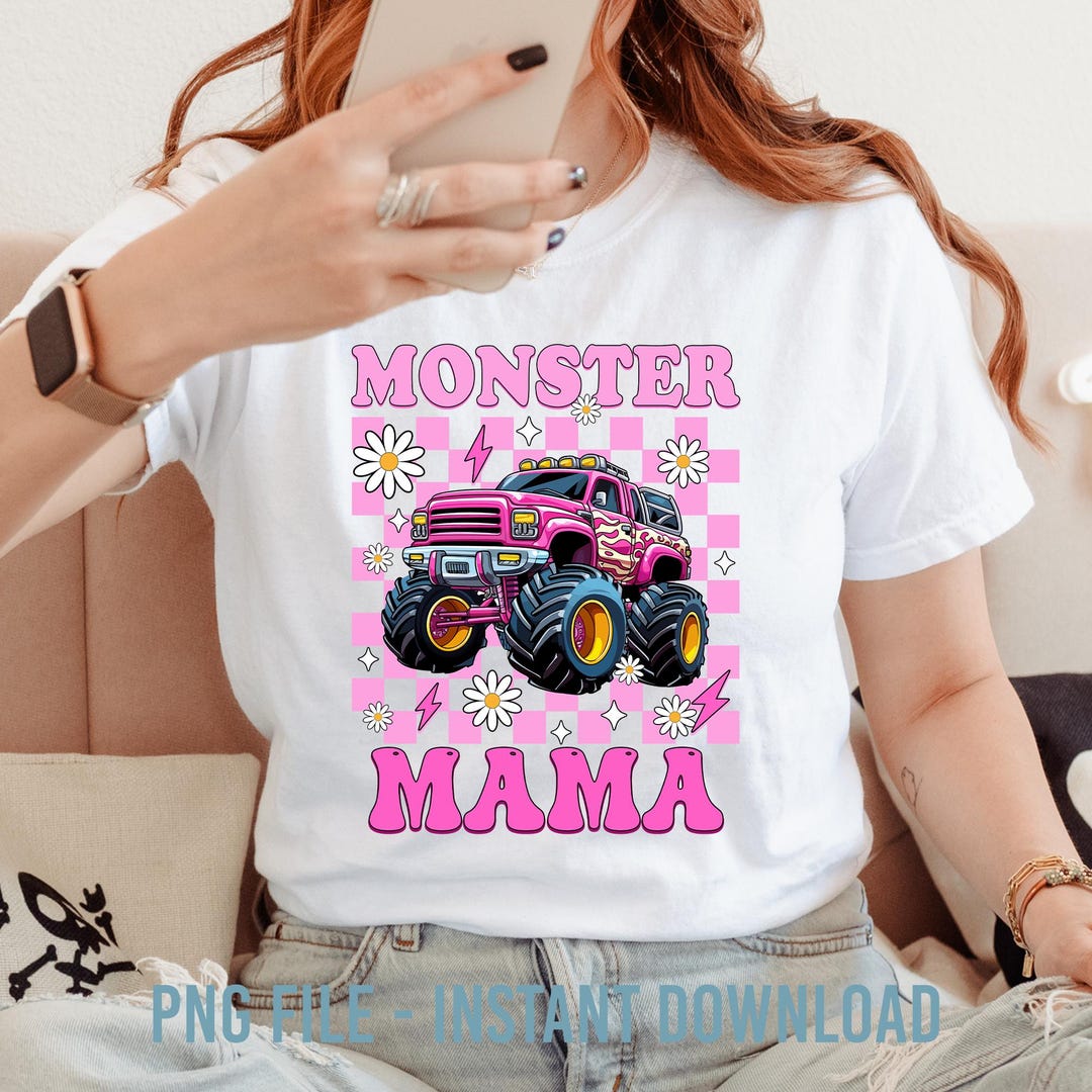 Monster Truck Mama Png, Mama Jam Png, Monster Jam Png, Pink Flower Mom ...