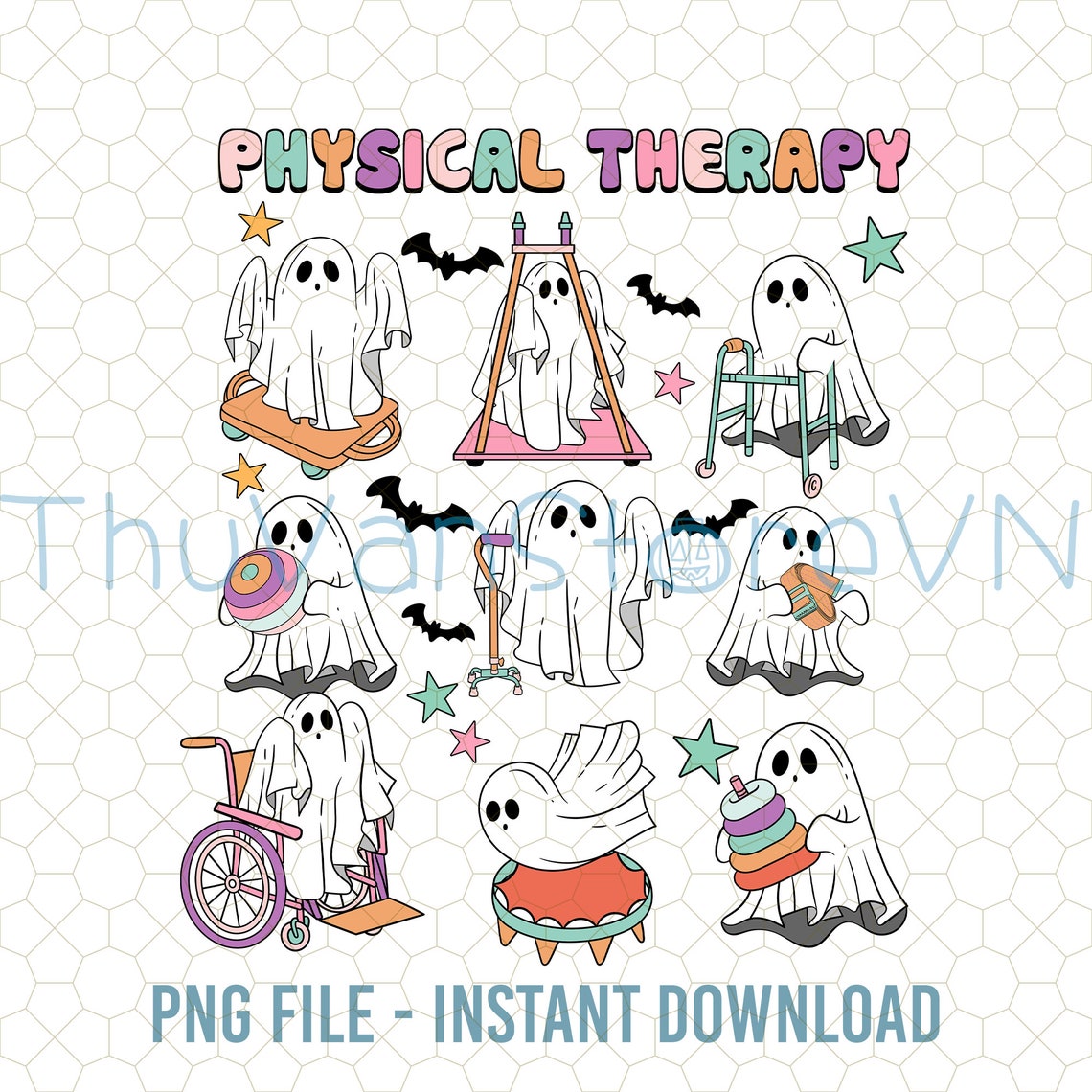 Spooky PT Squad Png, Physical Therapy Halloween Png, Physical Therapist ...