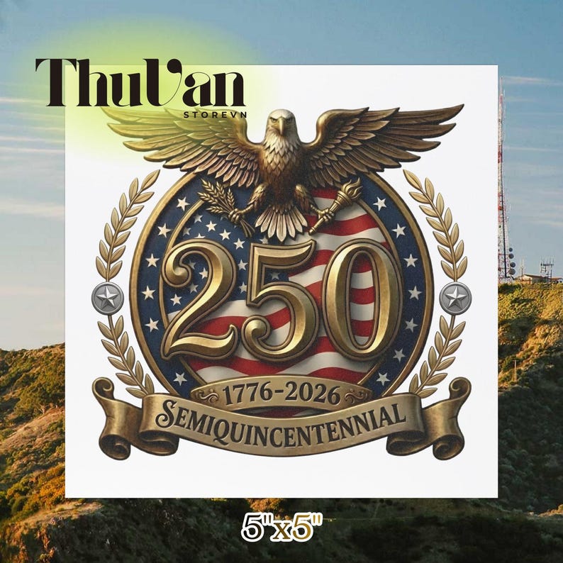 US Gold Eagle America 250th Anniversary Car Magnet/ Sticker, Patriotic ...