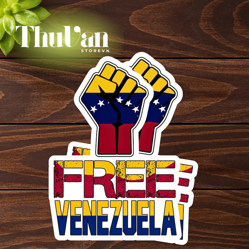 Free Venezuela Sticker/ Magnet, Venezuela Flag Fist, Venezuelan Pride ...